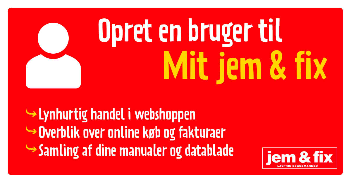 Gør det nemt at handle online - opret gratis profil | jem & fix